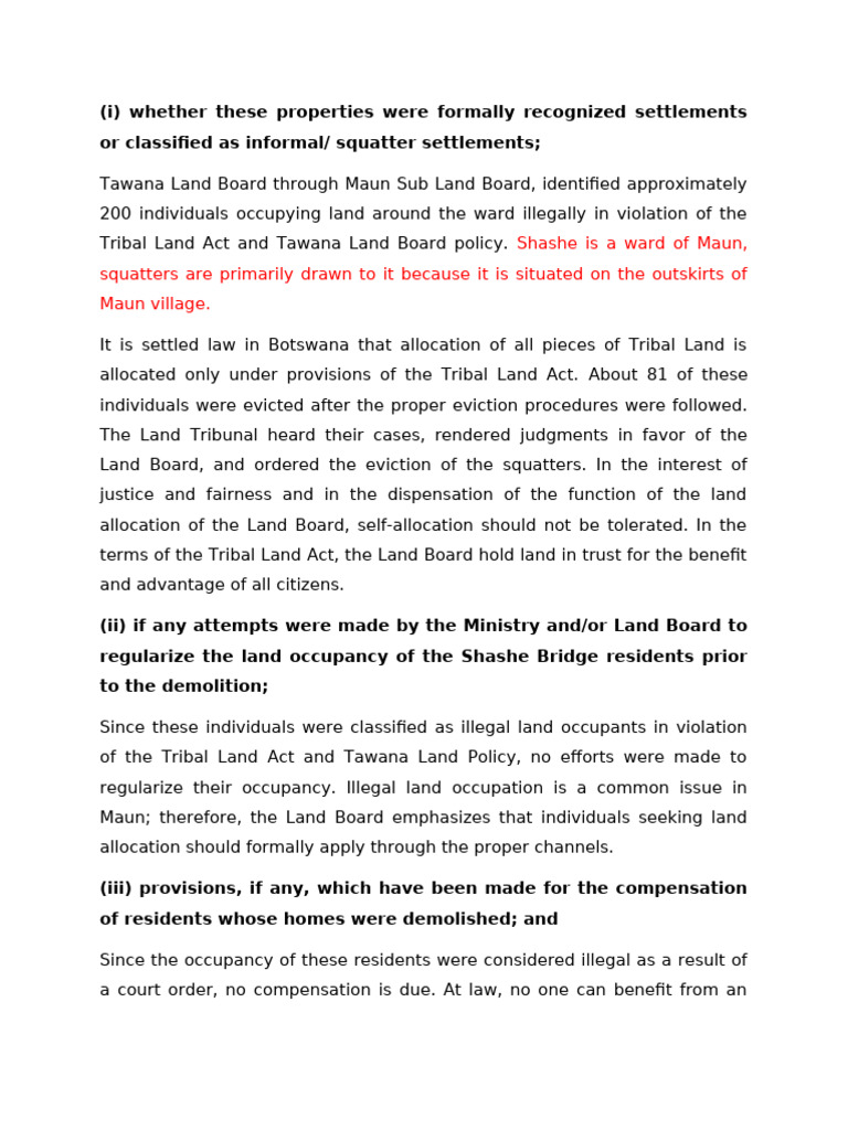 Parliamentary Question 1 | PDF