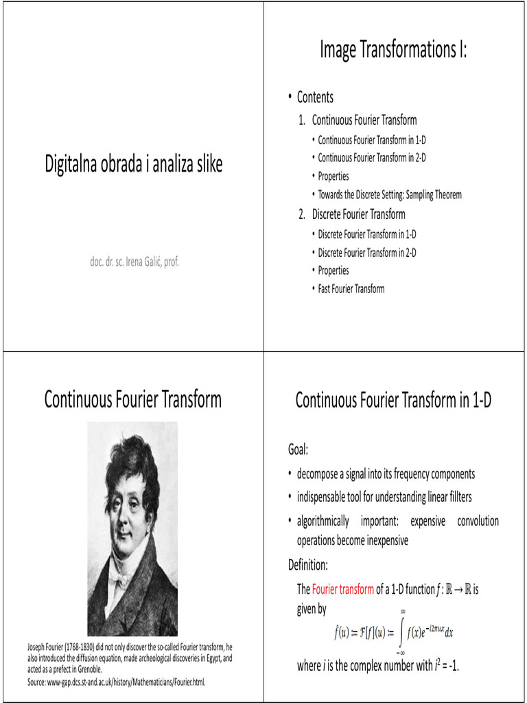 DOAS 02 Image Transformations I - P4 | PDF | Mathematical Analysis | Signal Processing