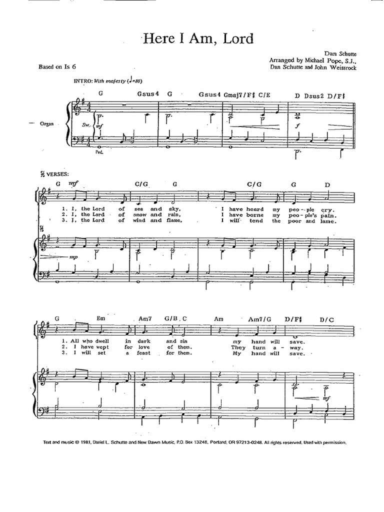 Here I Am, Lord | PDF