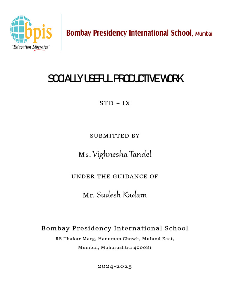 Socially Useful Productive Work | PDF | Sewing | Embroidery