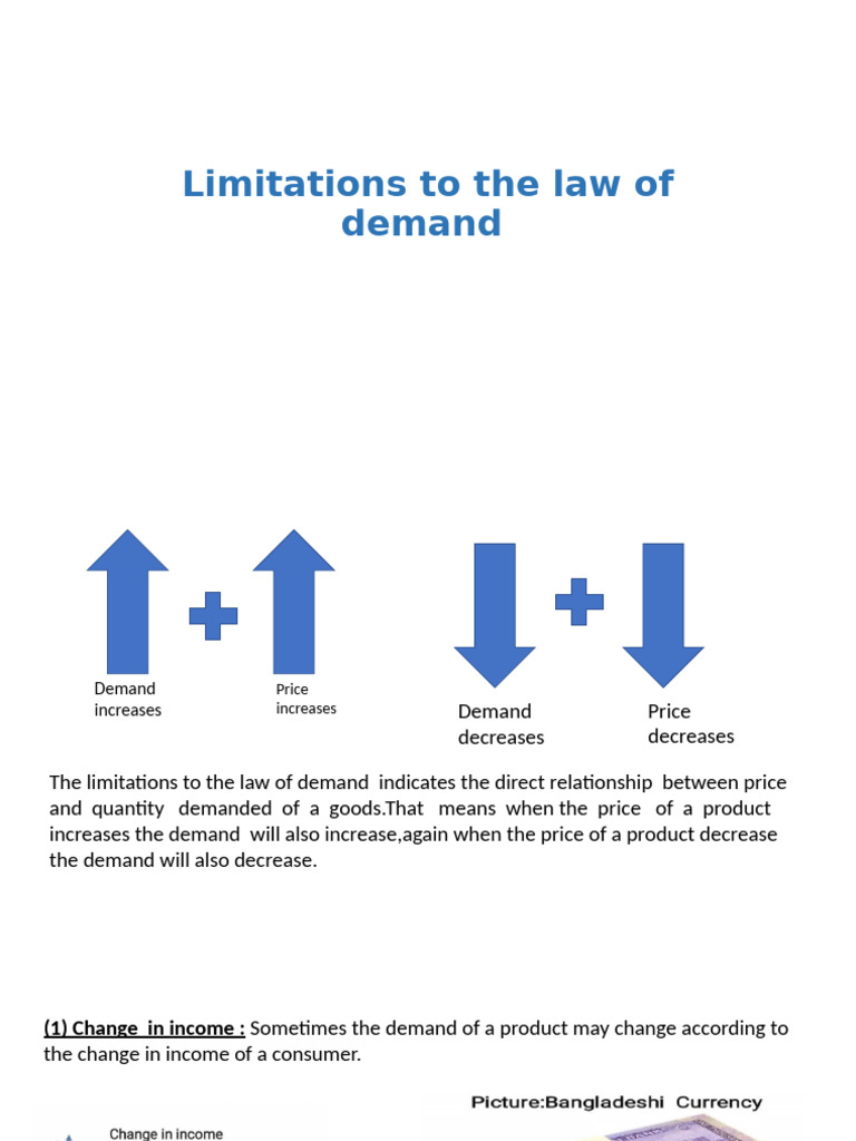 (Question - 7) Limitations To The Law of Demand | PDF