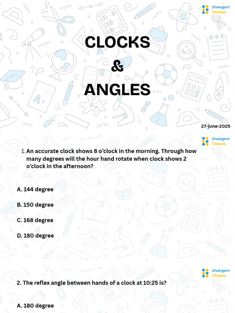 Clock&Angles Assignment | PDF