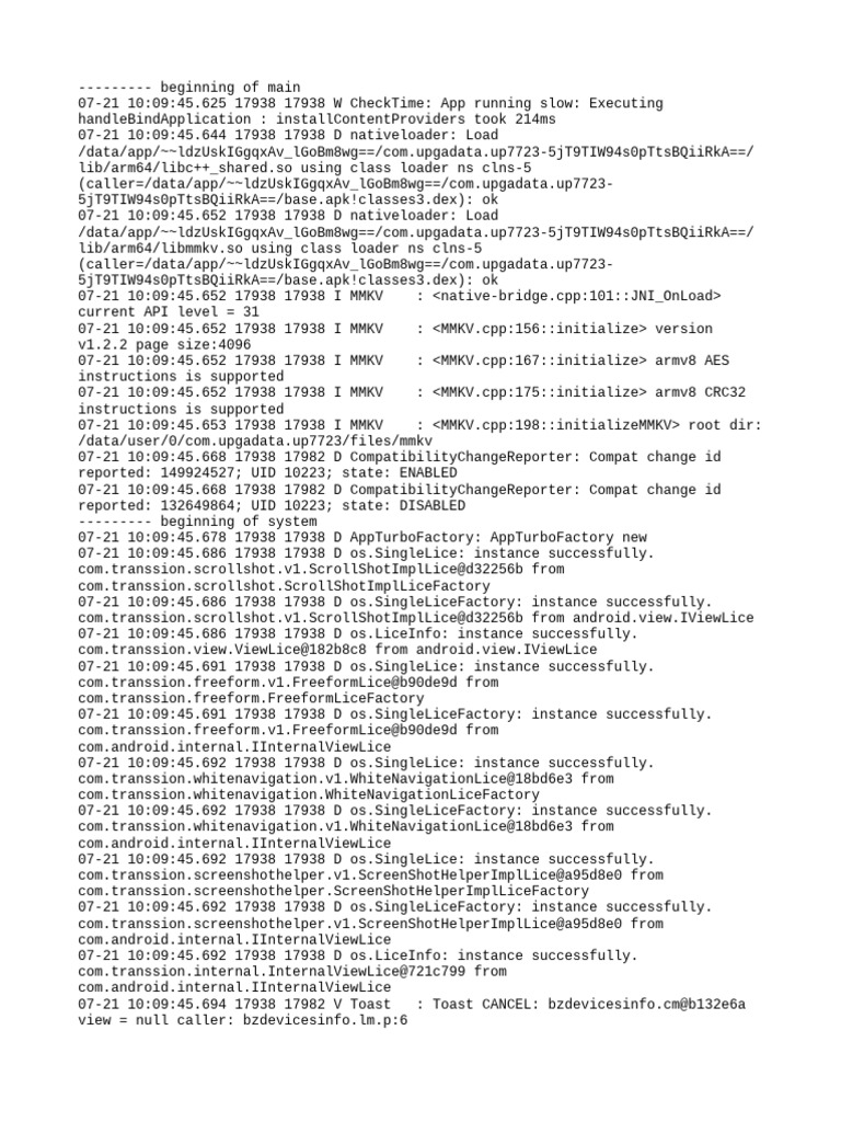 Com - Upgadata.up7723 Logcat | PDF | Computing | Software