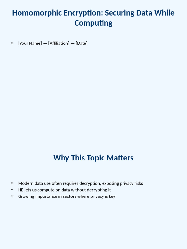 Homomorphic Encryption Seminar Enhanced | PDF | Encryption | Espionage Techniques