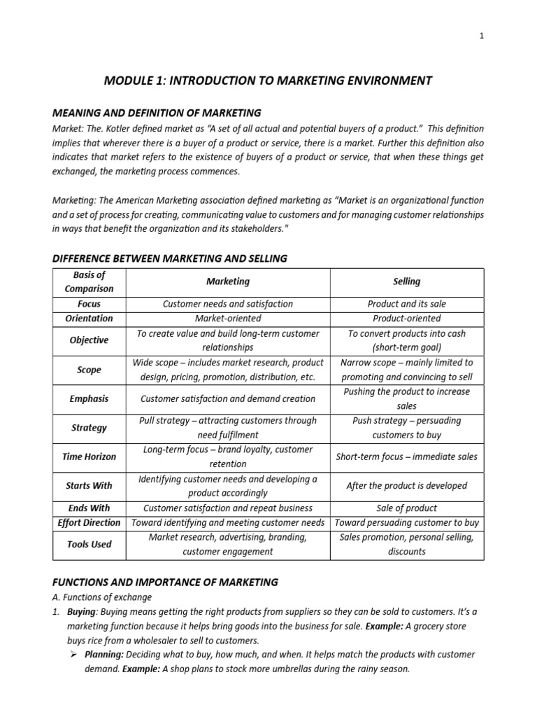 Marketing Notes | PDF | Marketing | Market Segmentation