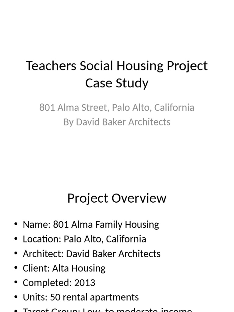 Teachers Social Housing Case Study | PDF