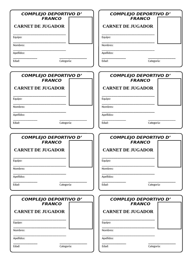 Carnet de Jugador | PDF