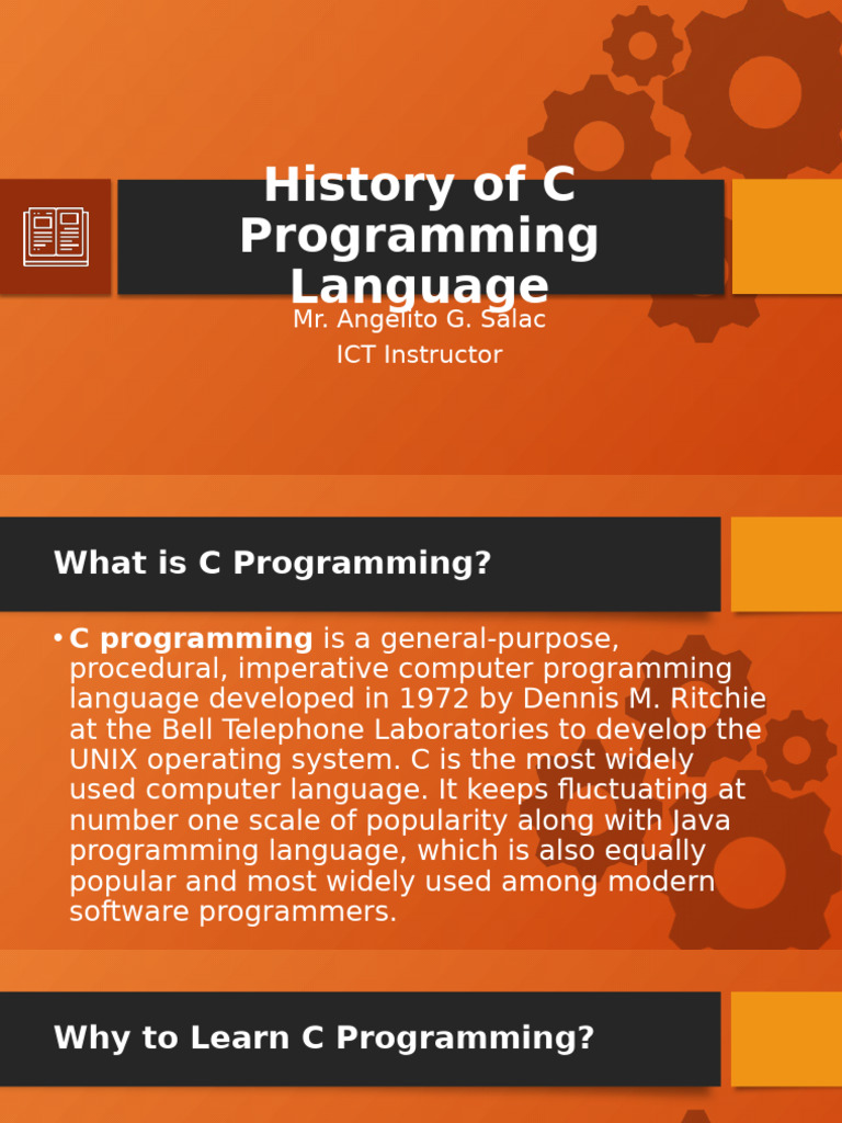 Lesson 2 History of C Programming Language | PDF | Programming | Computer Program