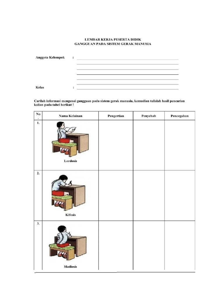 Lkpd gangguan sistem gerak manusia | PDF