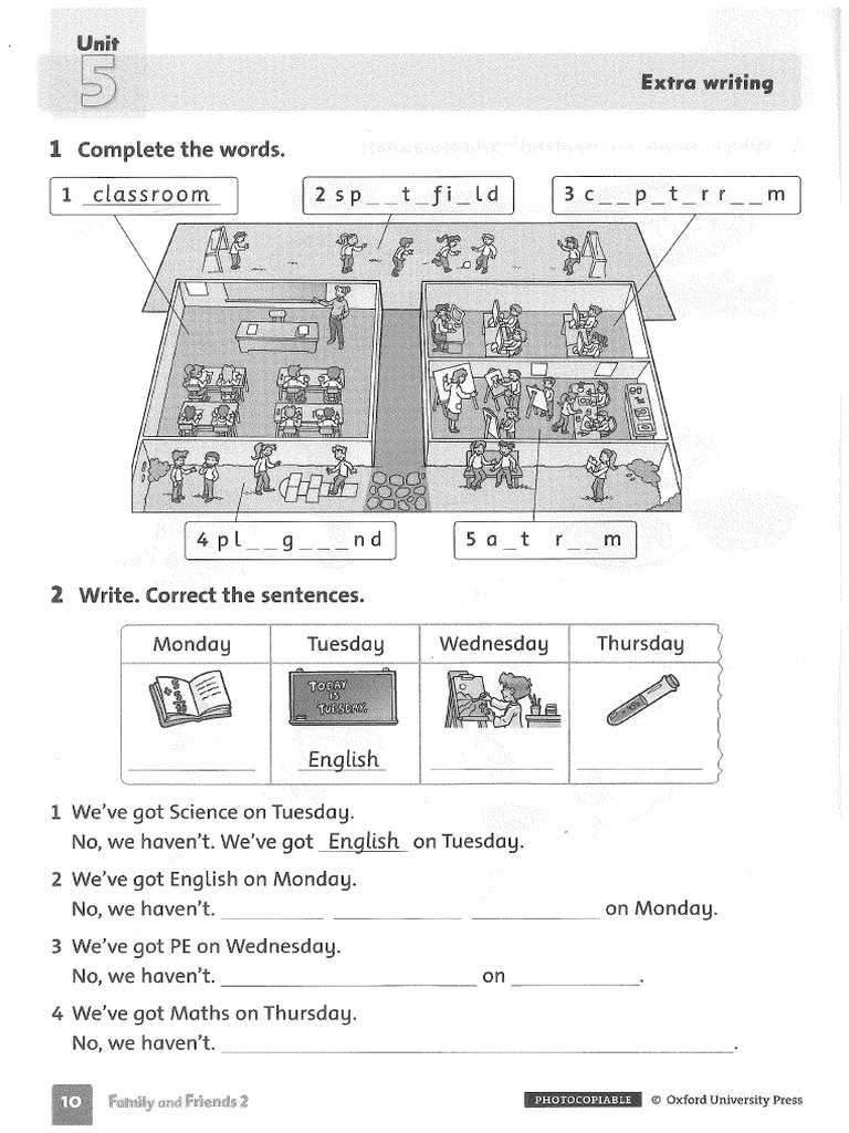 Family and Friends 2 Photocopy Master Book Full-10-11 | PDF