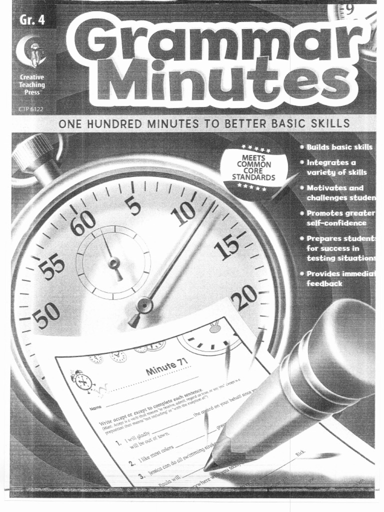 Grammar Minutes Grade 4 | PDF | Adverb | Language Mechanics