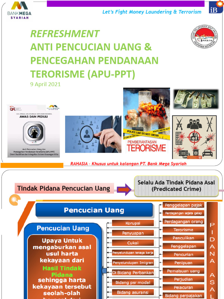 Panduan APU-PPT untuk Bank Mega Syariah | PDF