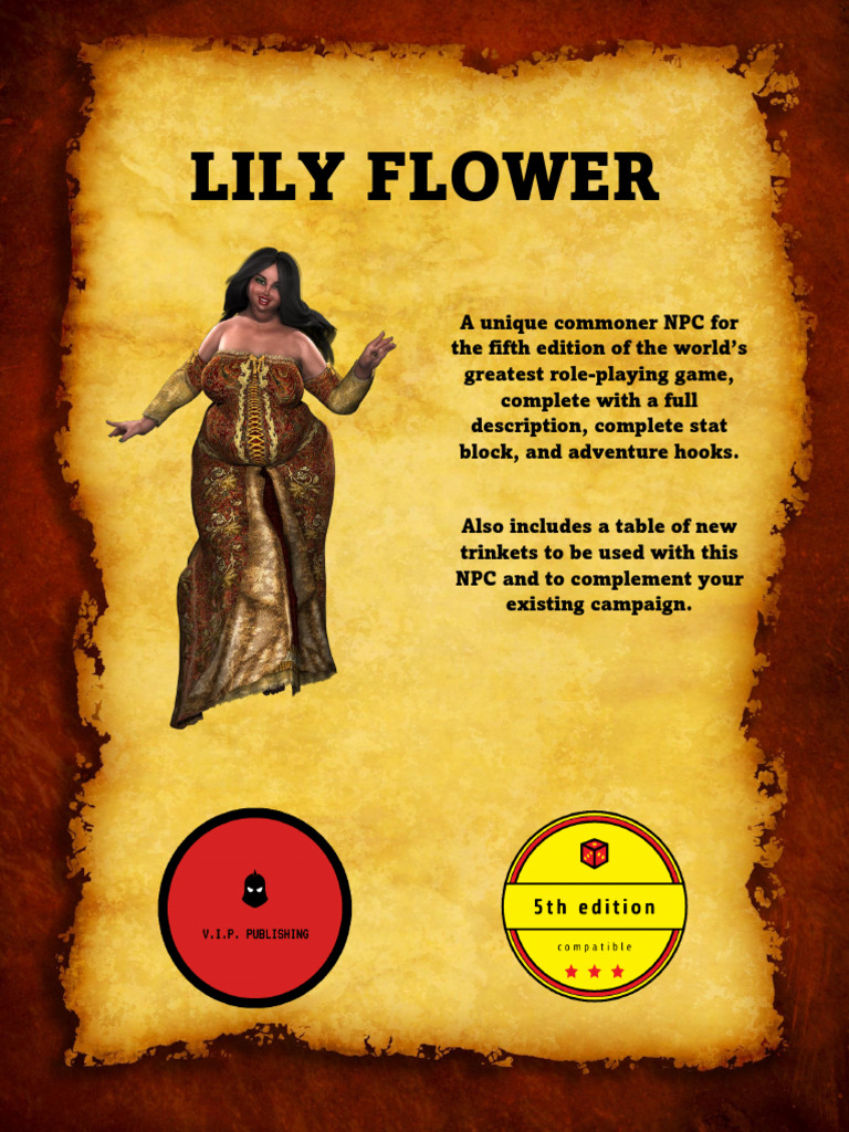Lily Flower - A Unique NPC | PDF | Copyright | License