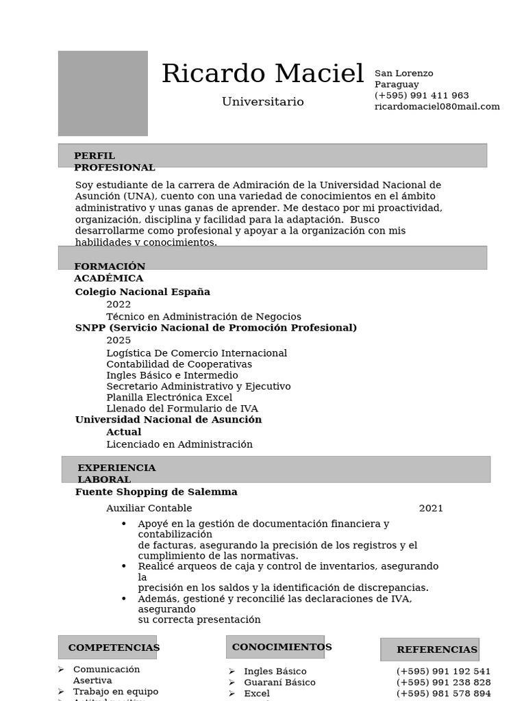 Ricardo CV | PDF