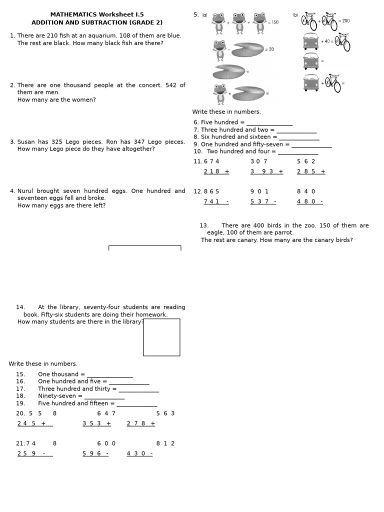 Maths Operations for Grades 2-4 | PDF