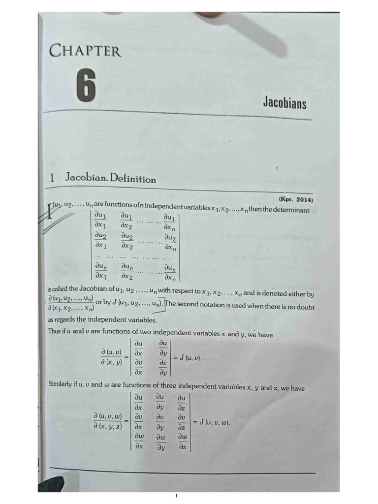 Jacobian | PDF