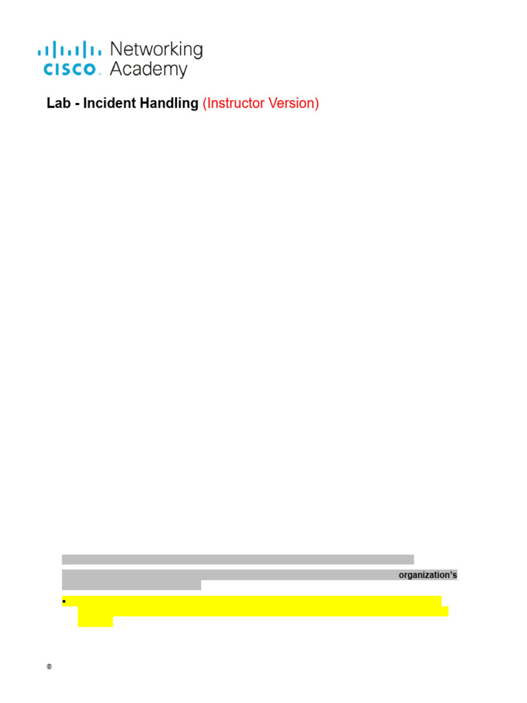 Incident Handling Lab Scenarios | PDF | Security | Computer Security