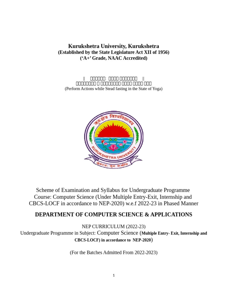 B - SC - (NEP) - Final New Scheme | PDF | Internet & Web | World Wide Web