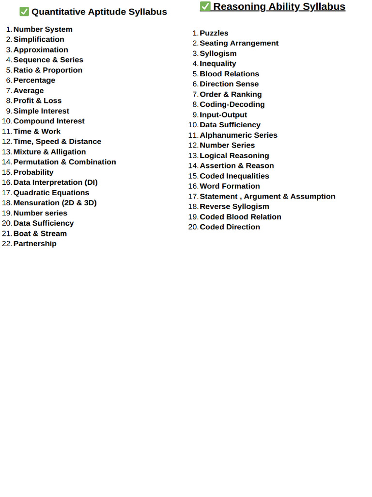 Bank Syllabus | PDF
