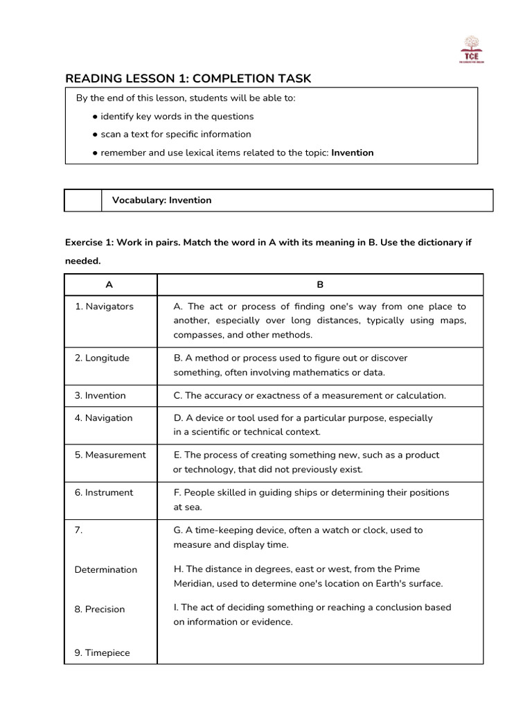 Intermediate - Reading Lesson 1 | PDF | Pearl