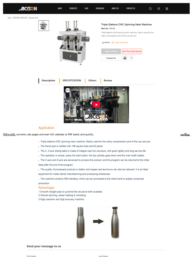Triple Stations CNC Neck Machine | PDF | Machines | Mechanical Engineering