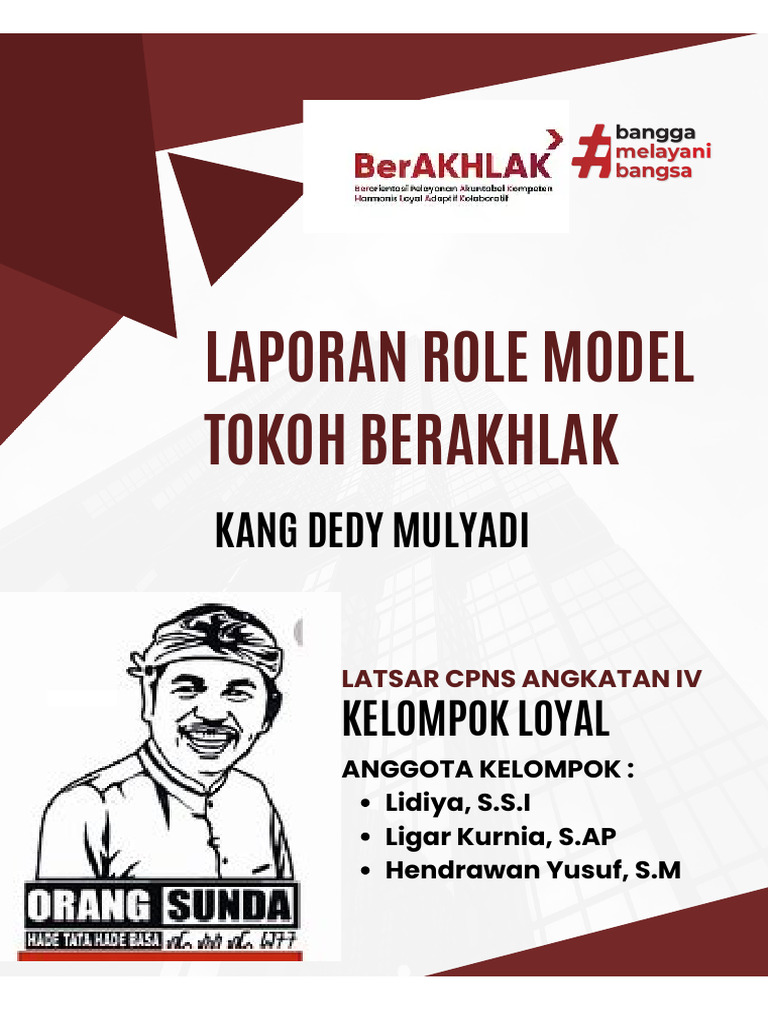 Role Model Tokoh BerAKHLAK | PDF