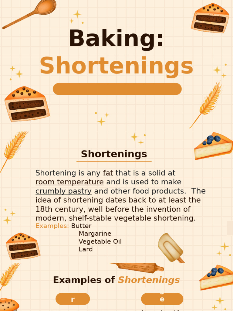 Understanding Shortening in Baking | PDF