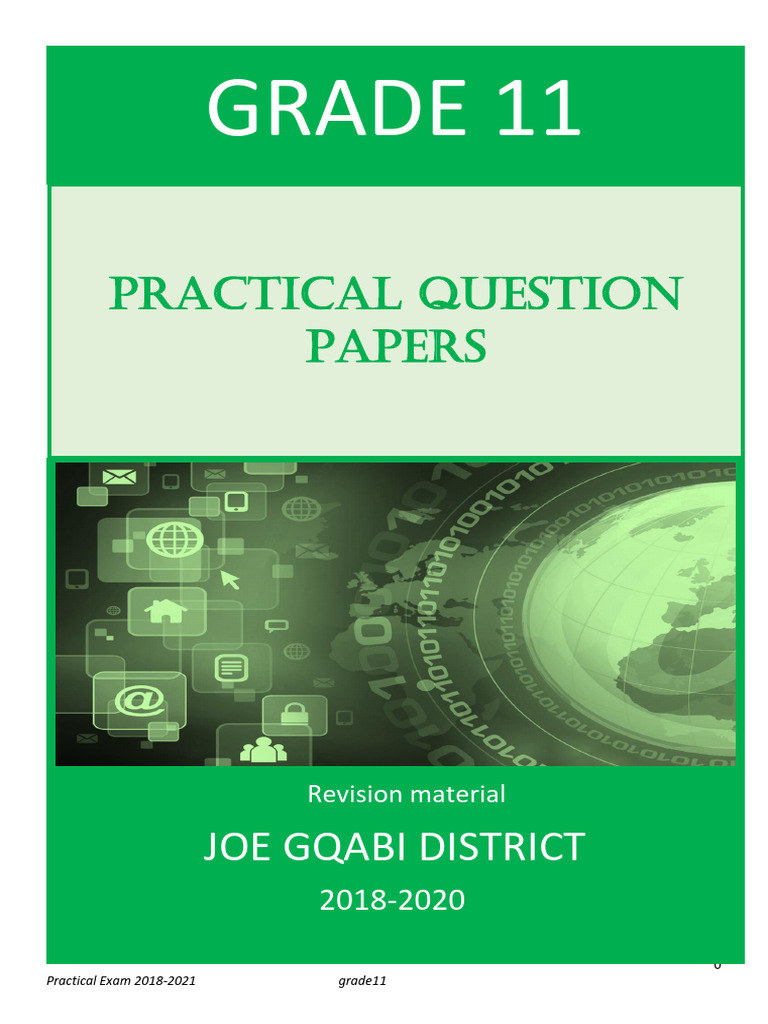 Grade 11 Practical Exam Papers 2018-2021 | PDF | Memorandum | Paragraph