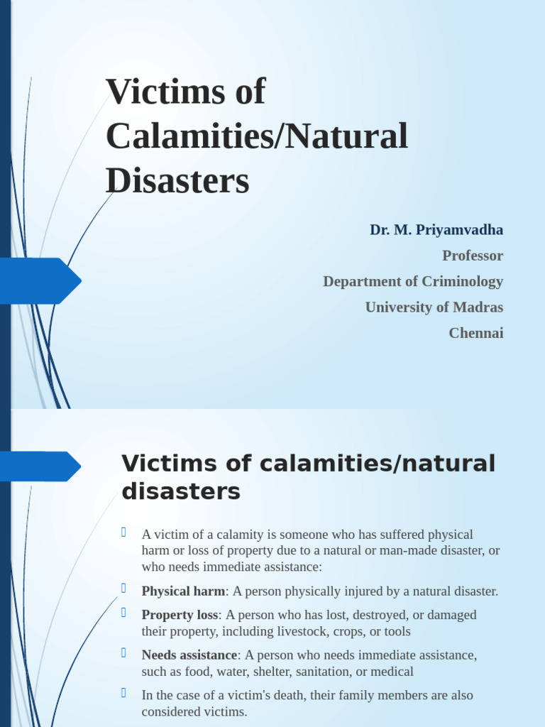 Victims of Natural Disasters and Aid | PDF | Natural Disasters ...