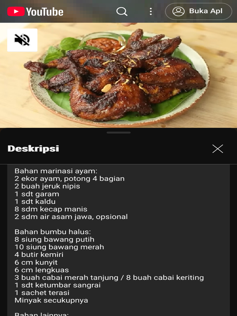 Cara Meresap Sampai Dalam! Resep AYAM BAKAR KECAP TEFLON - YouTube | PDF