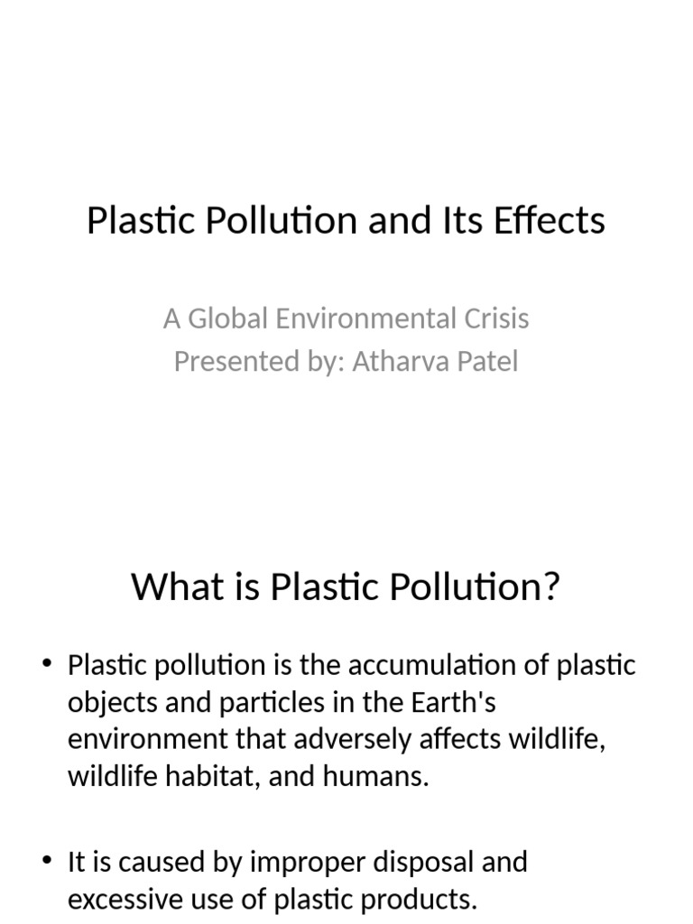 Plastic Pollution and Effects | PDF
