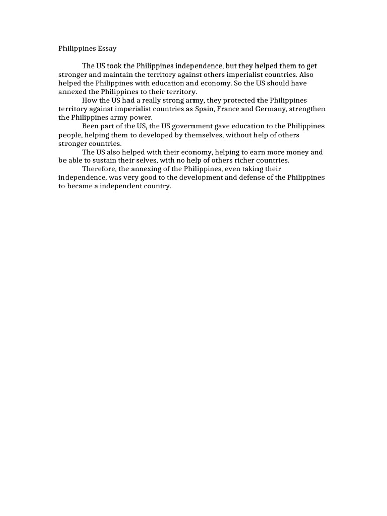 Philippines Essay | PDF