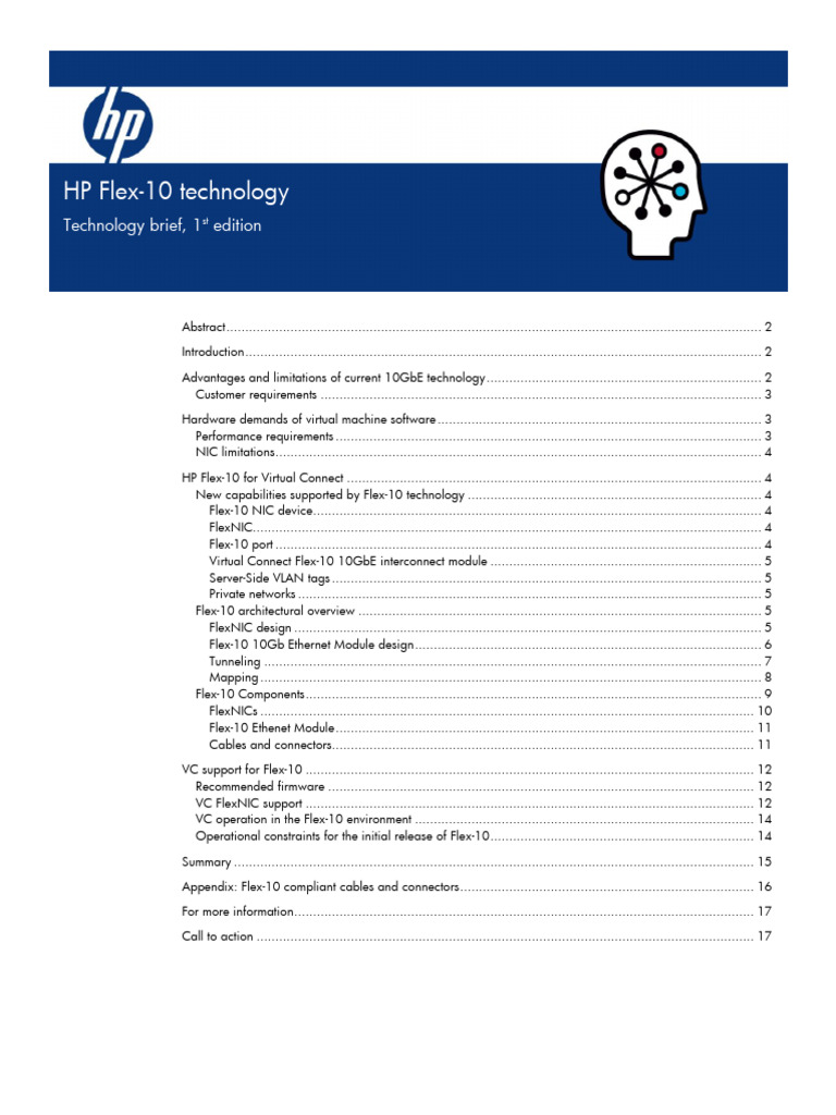 HP Flex - 10 Technology Brief 1st Edition | PDF | Computer Network ...