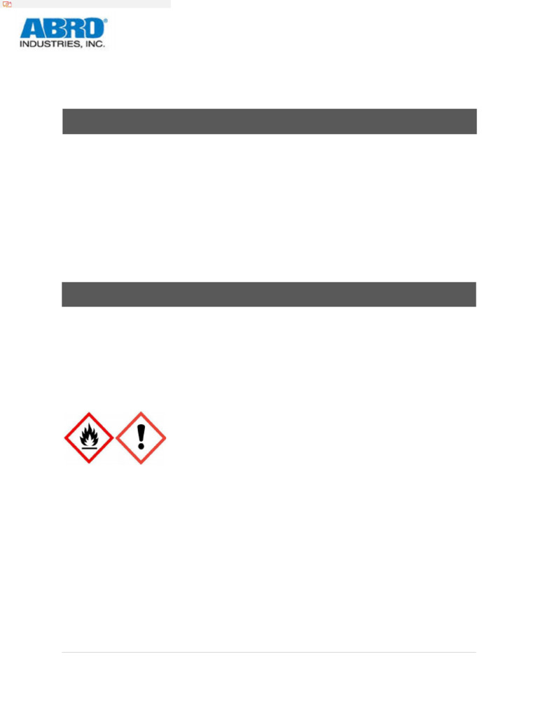 Abro Gasket Shellac | PDF | Agua | Administración de Seguridad y Salud Ocupacional