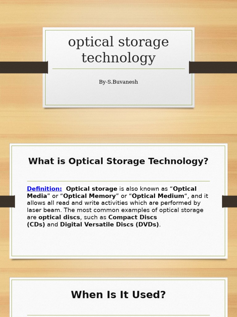 Optical Storage Technology | PDF