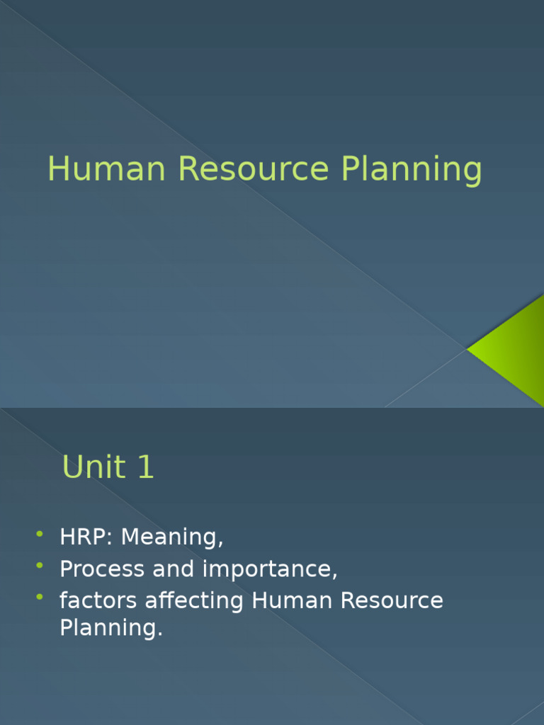 2 Human Resource Planning | PDF | Human Resources | Forecasting