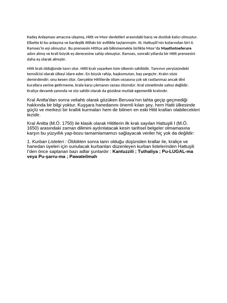 Ramses'in Hititli Eşi | PDF