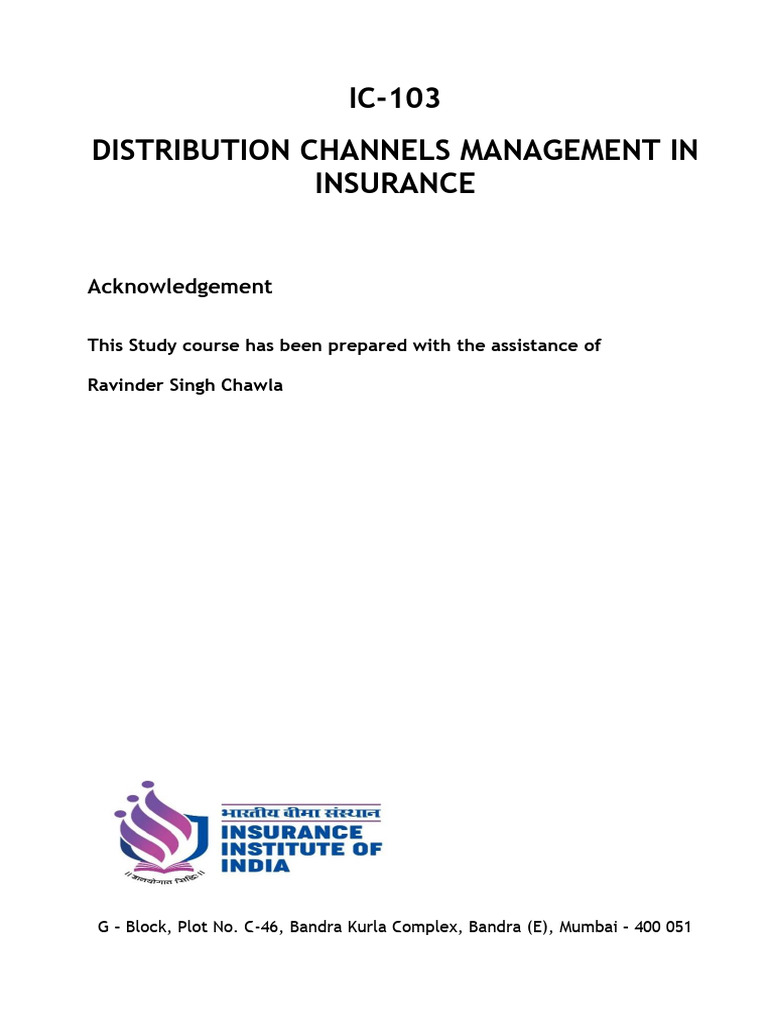 Ic 103 | PDF | Marketing | Sales