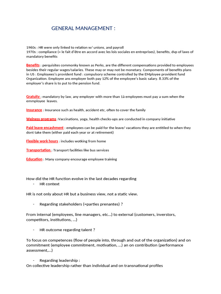 General Management | PDF