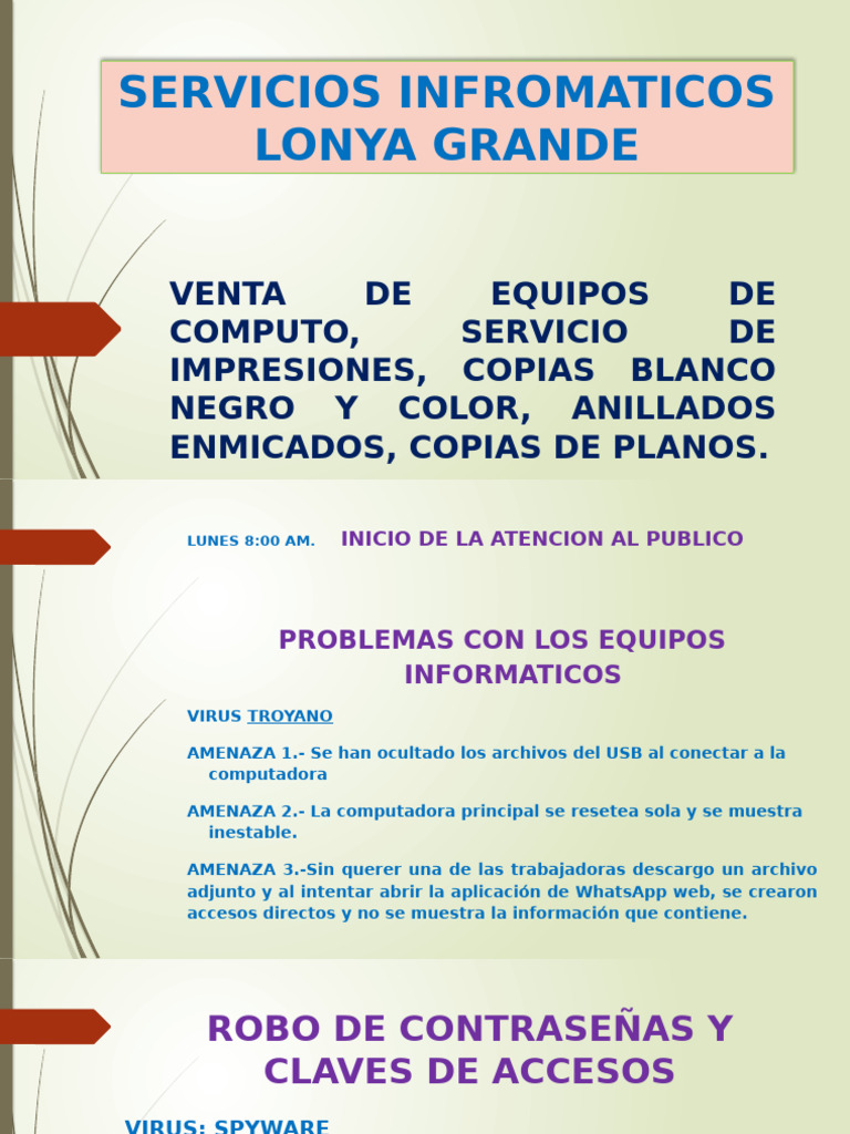 Servicios Informaticos Lonya Grande | PDF | Virus de computadora ...