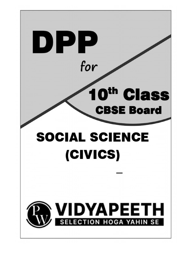 Chapter 1 DPP Power Sharing (SST Civics) Class 10th Satyendra | PDF | Government