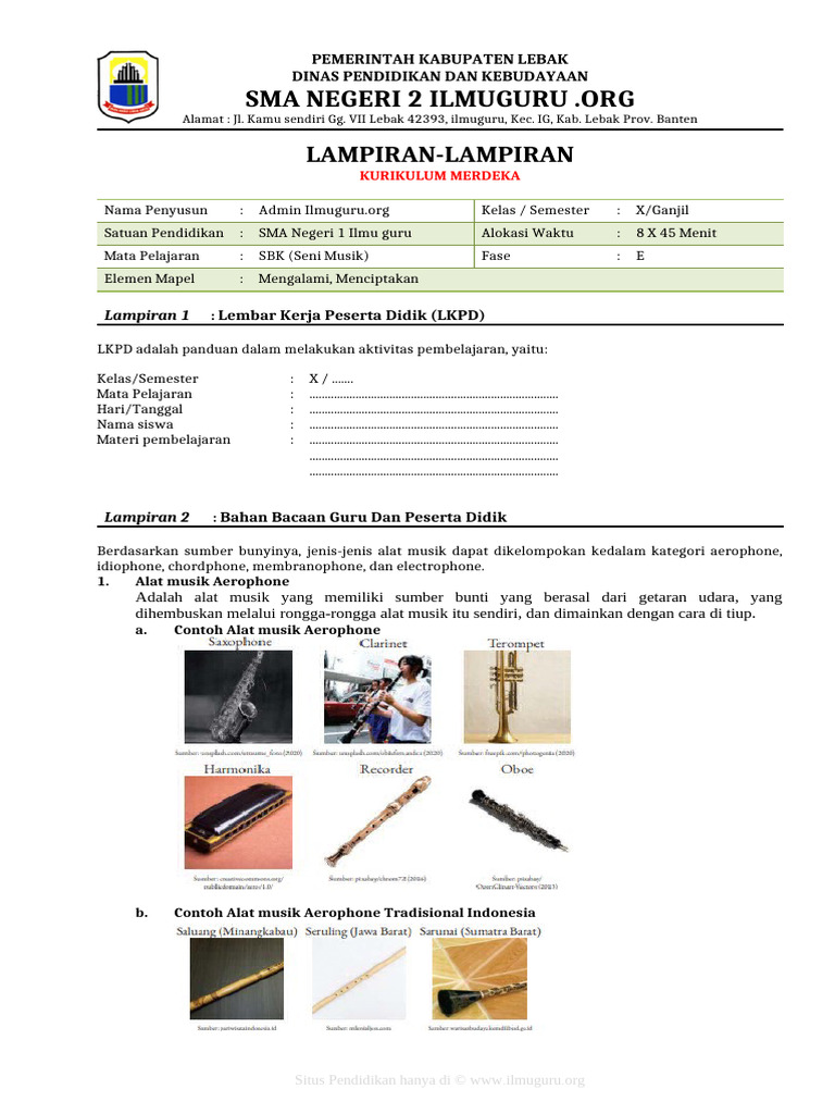 1.5 Lampiran - Lampiran (LKPD, DLL) | PDF