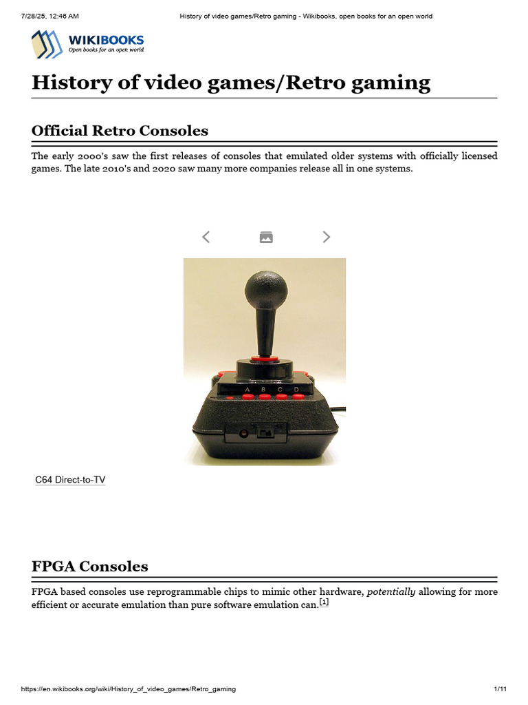 Retro Gaming History and Consoles | PDF | Nintendo Consoles | Video Games