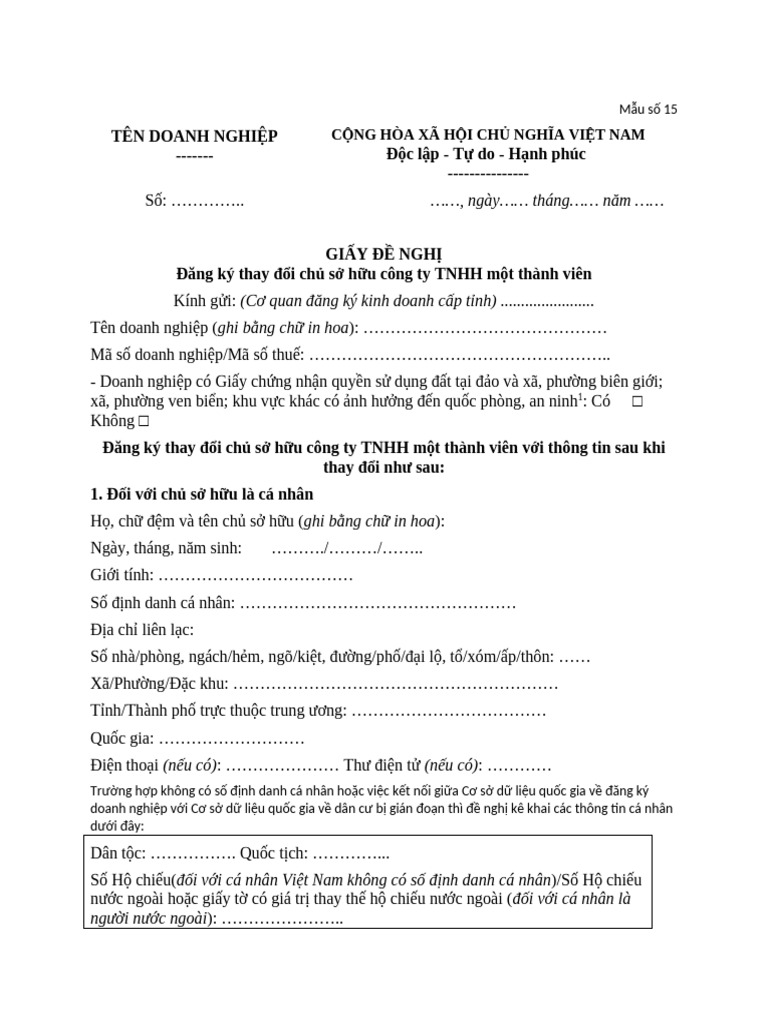 Mẫu số 15-Pl1 | PDF