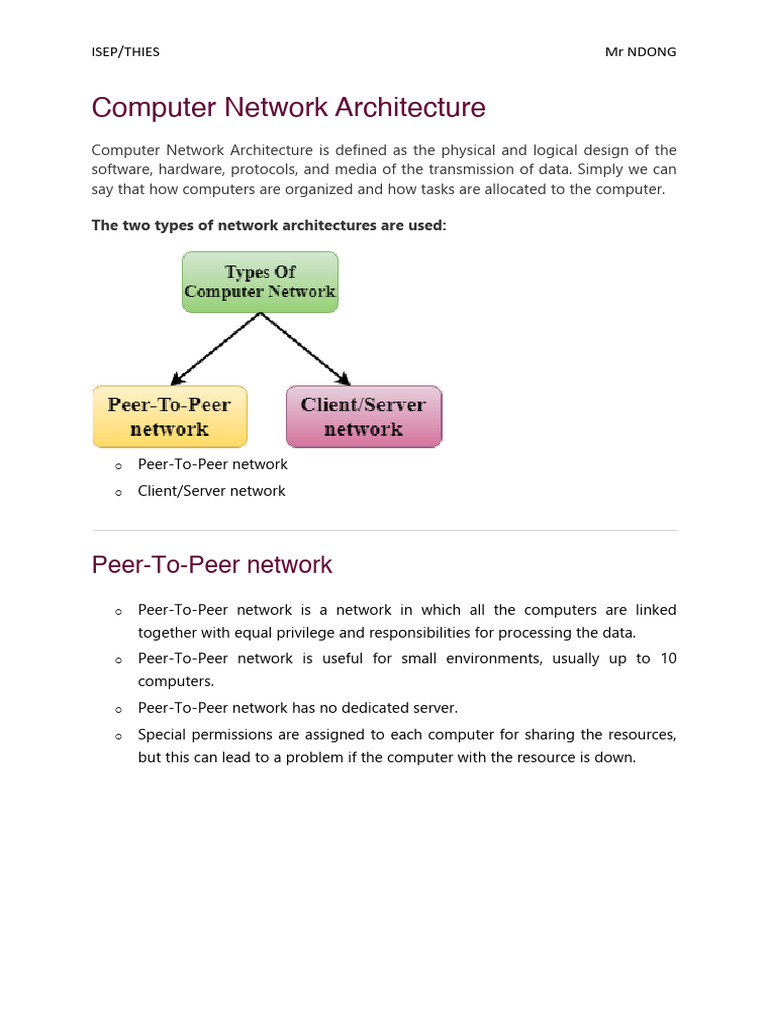 3 - Computer Network Architecture | PDF | Computer Network | Peer To Peer