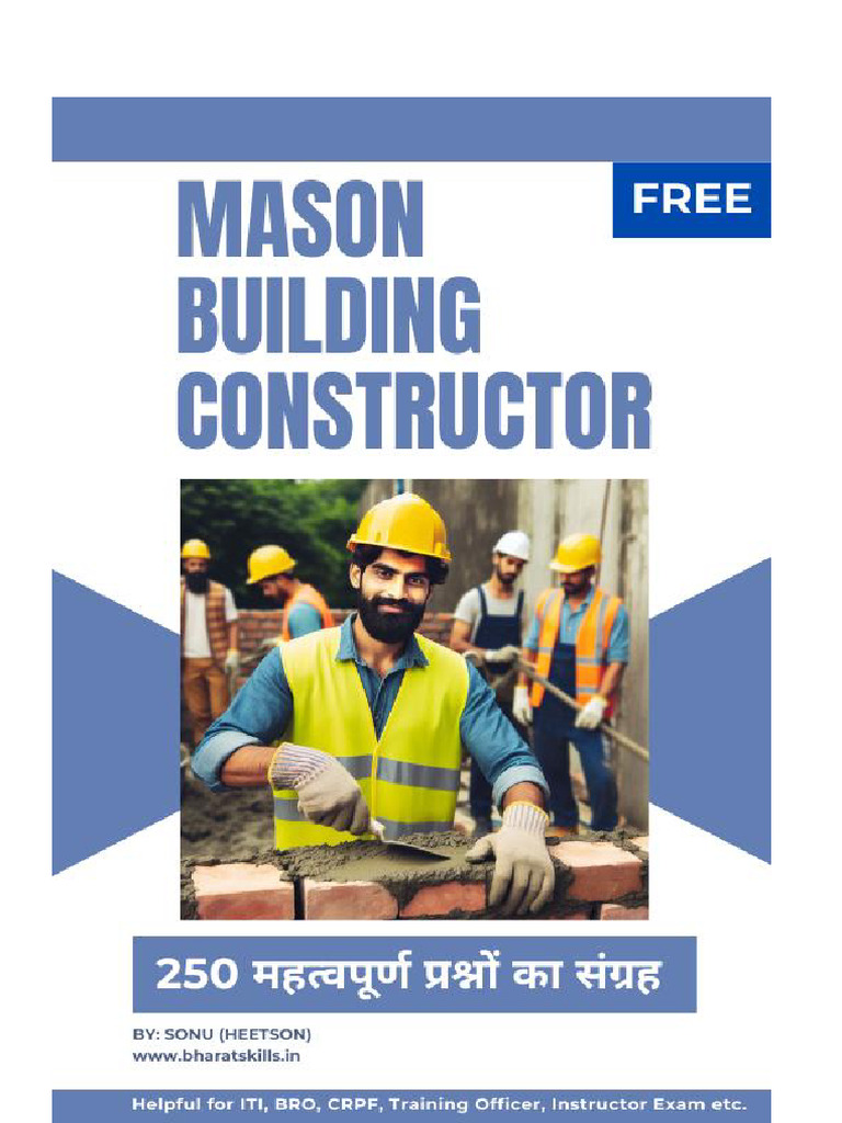 Mason Building Constructor Question Bank | PDF