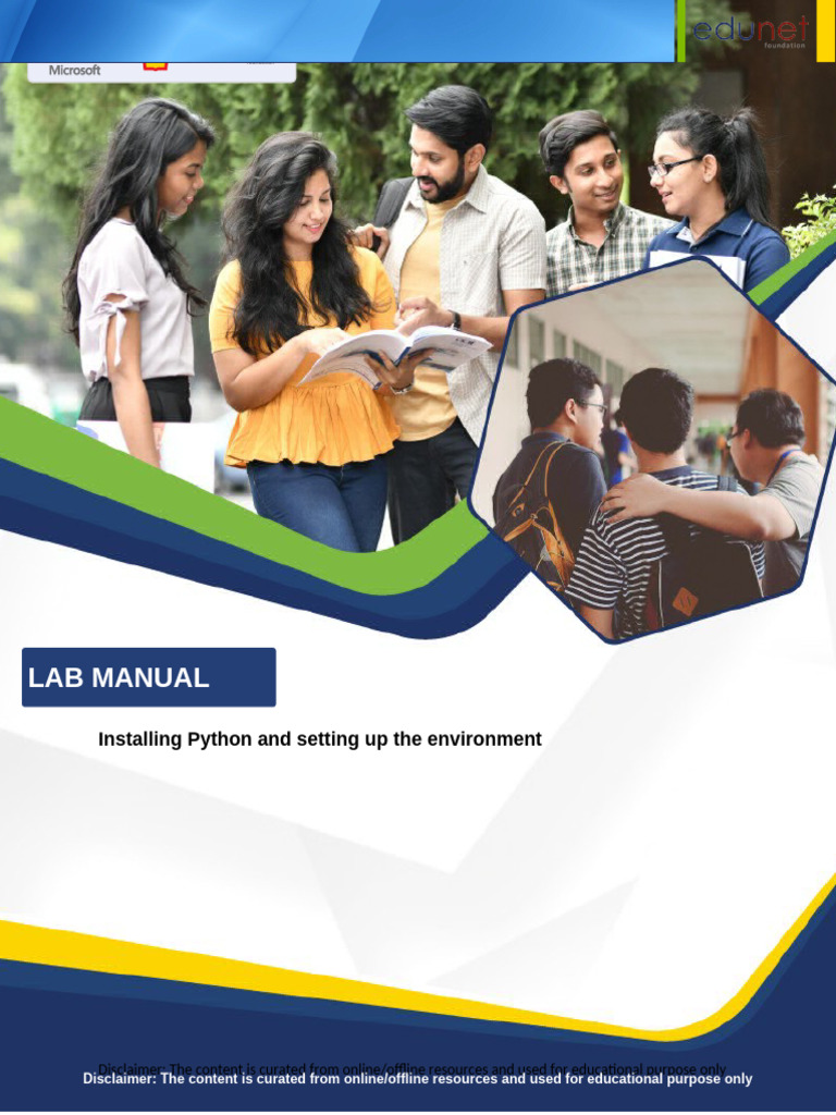 Lab 1 - Installing Python and Setting Up The Environment | PDF | Python (Programming Language ...