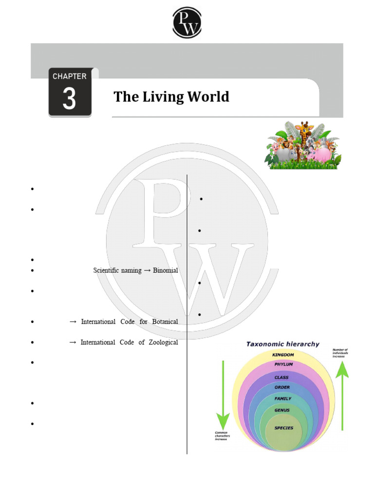 Formula The Living World Biology | PDF | Taxonomy (Biology) | Genus