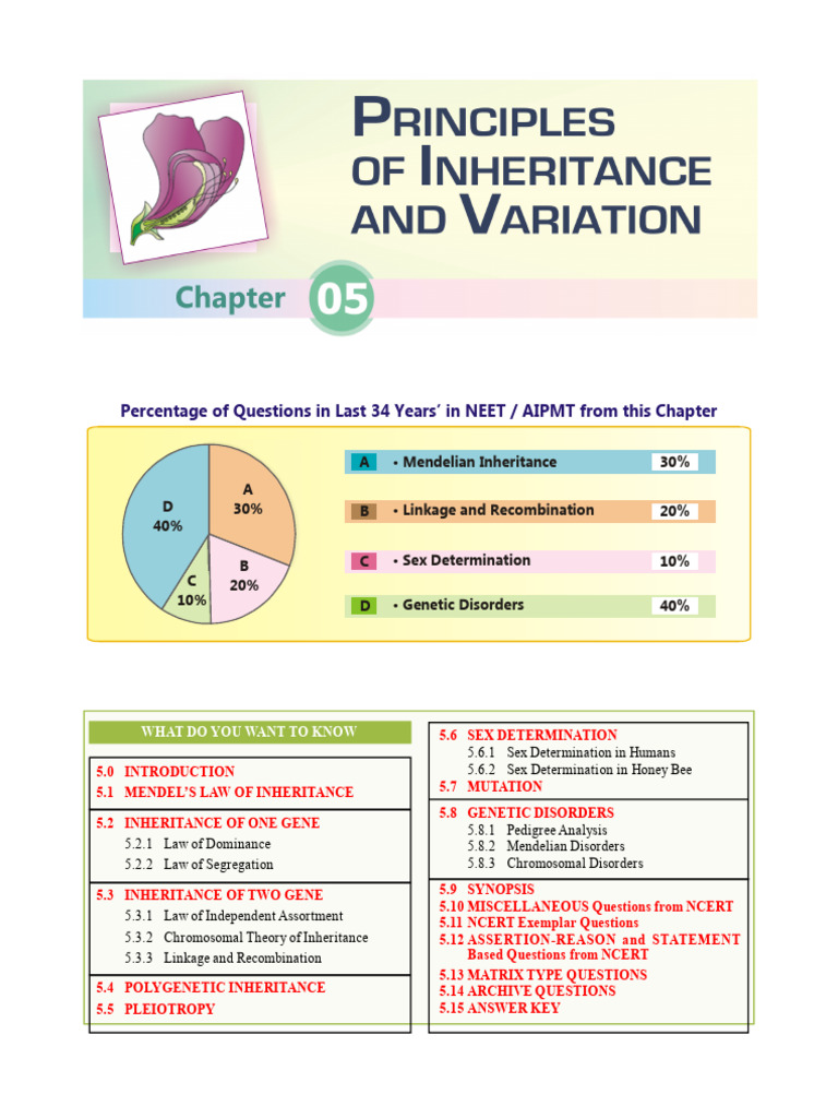 Principles of Inheritance & Variation-3 | PDF | Dominance (Genetics ...