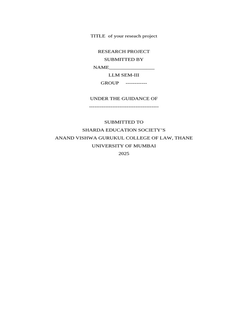 Llm-Title Page Sem III | PDF